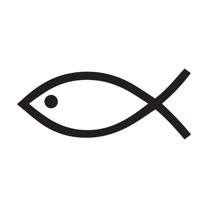 Jesus fish Cross Christian Symbol Wall Decor Vinyl Sticker Decal ... Jesus fish Cross Christian Symbol Wall Decor Vinyl Sticker Decal ...